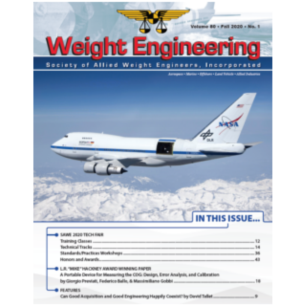 SAWE Weight Engineering – Fall 2020